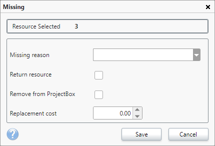 Marking Multiple Resources as Missing in Management